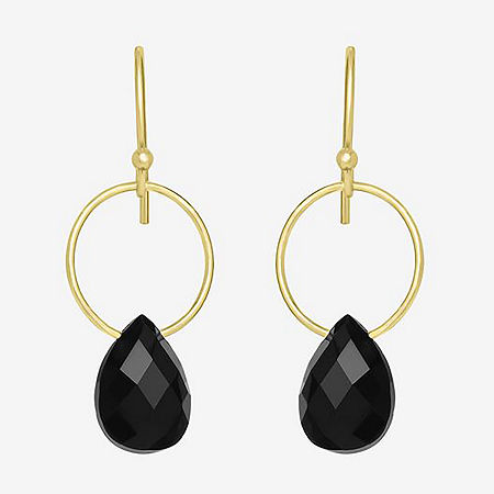 Click here for Sparkle Allure 14K Gold Over Brass Pear Drop Earri... prices