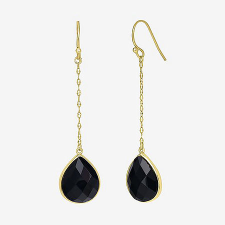 Click here for Sparkle Allure 14K Gold Over Brass Pear Drop Earri... prices