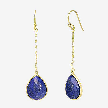 Click here for Sparkle Allure 14K Gold Over Brass Pear Drop Earri... prices