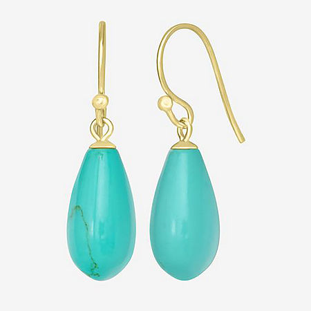 Click here for Sparkle Allure 14K Gold Over Brass Drop Earrings... prices