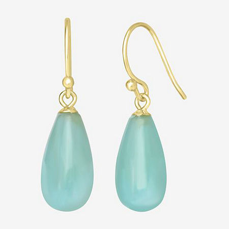 Click here for Sparkle Allure 14K Gold Over Brass Drop Earrings... prices