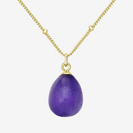 Click here for Sparkle Allure 14K Gold Over Brass 18 Inch Pendant... prices