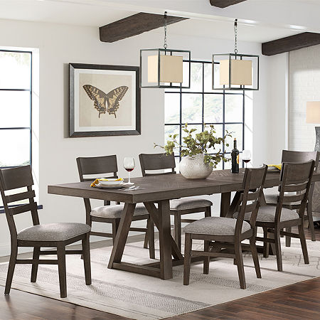 Click here for Delaney 7 Pc Dining with 4 Panel Back Chairs  One... prices
