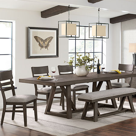 Click here for Delaney 6 Pc Dining with 4 Panel Back Chairs and B... prices