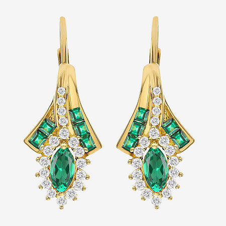 Click here for Lab Created Gemstone 14K Gold Over Silver Marquise... prices