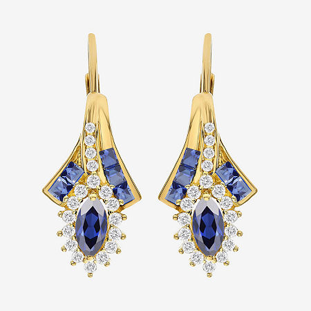 Click here for Lab Created Gemstone 14K Gold Over Silver Marquise... prices