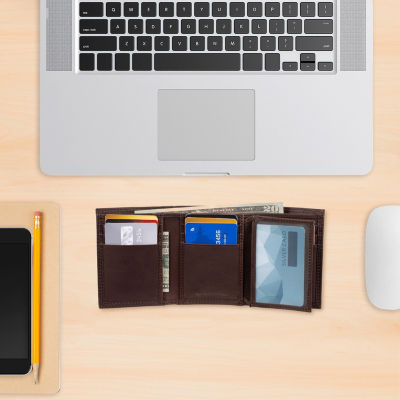 Levi's Extra Capacity Trifold Mens Personalized Trifold Wallet, Color ...