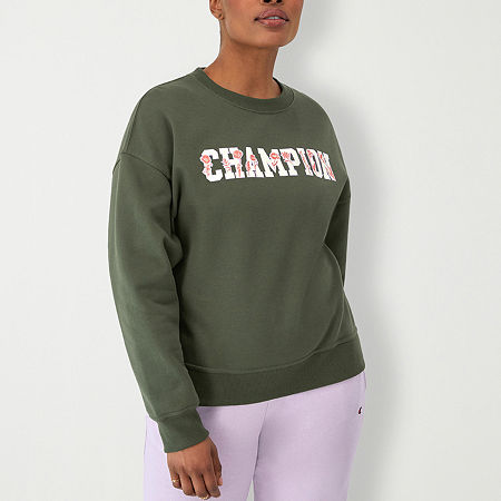 Click here for Champion Powerblend Womens Crew Neck Long Sleeve S... prices