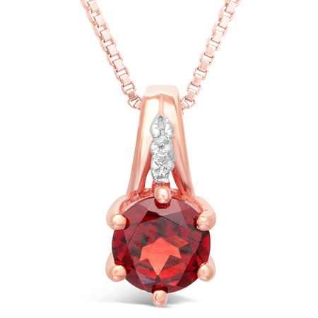 Click here for Womens Diamond Accent Genuine Red Garnet 10K Gold... prices