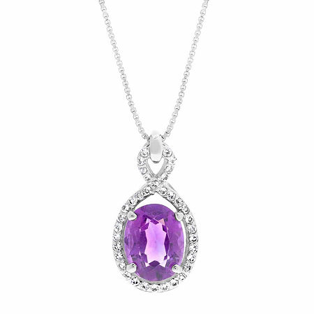 Click here for Womens Genuine Purple Amethyst Sterling Silver Ova... prices