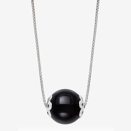 Click here for Womens Genuine Black Onyx Sterling Silver 18 Inch... prices
