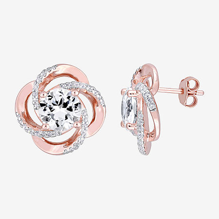 Click here for Genuine White Topaz 18K Rose Gold Over Silver 17.4... prices
