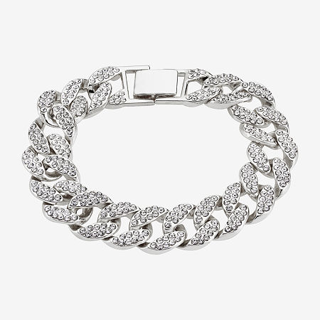 Click here for Mens Stainless Steel Solid Curb Chain Bracelet  On... prices