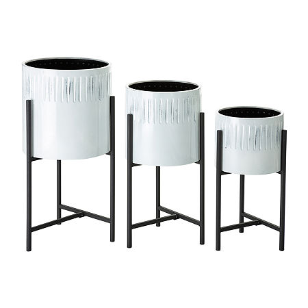 Click here for Glitzhome Set Of 3 White Metal Planter Stands  One... prices