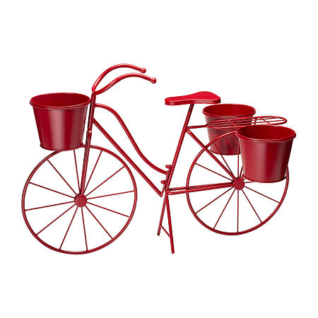 Click here for Glitzhome 28.75 Metal Red Bicycle Planter Stands... prices