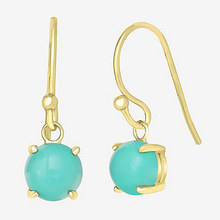 Click here for Silver Treasures 14K Gold Over Silver Round Drop E... prices