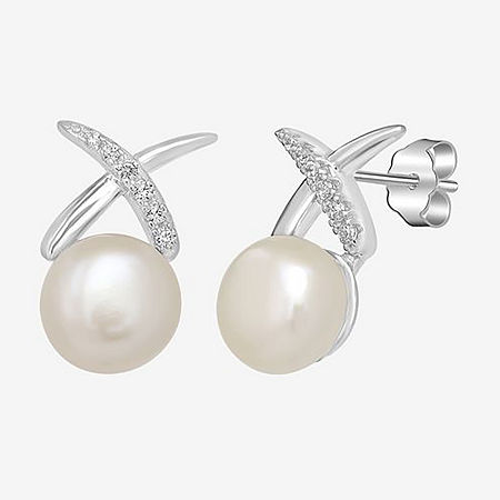 Click here for Silver Treasures White Simulated Pearl Sterling Si... prices