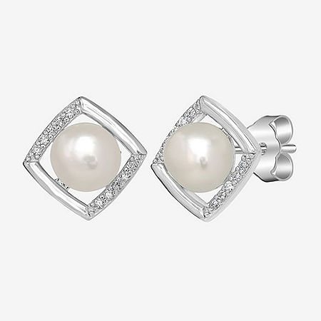 Click here for Silver Treasures White Simulated Pearl Sterling Si... prices