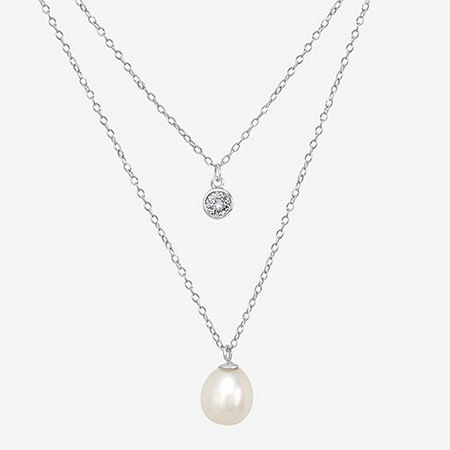 Click here for Silver Treasures Womens White Cubic Zirconia 18 In... prices