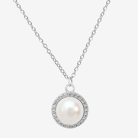 Click here for Silver Treasures Womens White Simulated Pearl Ster... prices