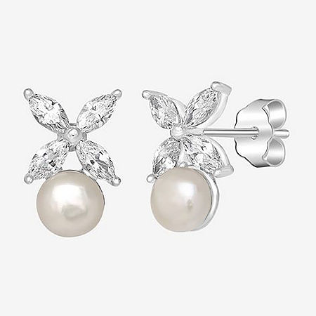Click here for Silver Treasures White Simulated Pearl Sterling Si... prices