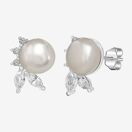 Click here for Silver Treasures White Simulated Pearl Sterling Si... prices