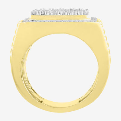 Mens 1 CT. T.W. Natural White Diamond 10K Gold Fashion Ring - JCPenney