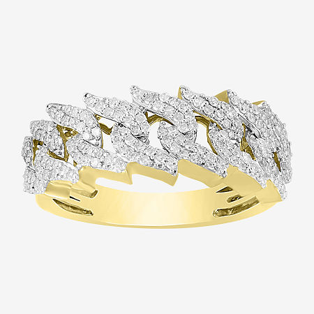 Click here for Mens 5/8 CT. Natural White Diamond 10K Gold Fashio... prices
