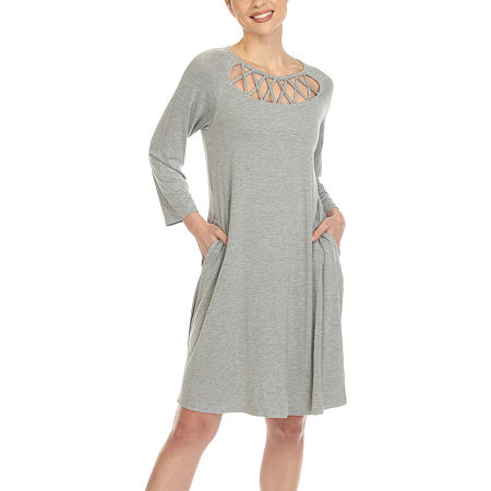 Click here for White Mark Womens 3/4 Sleeve Swing Dresses  X-larg... prices