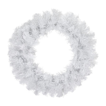 Click here for 24 White Crystal Spruce Artificial Christmas Wreat... prices