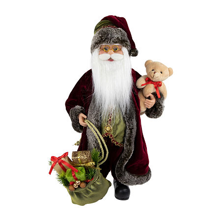 Click here for 16 Burgundy Santa Claus with Gift Bag Christmas Fi... prices