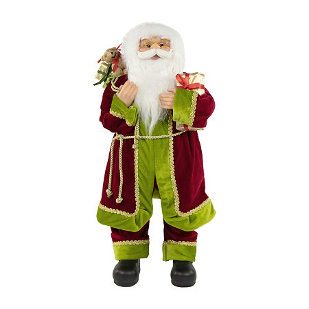 Click here for 24 Red and Green Standing Santa with Presents Chri... prices