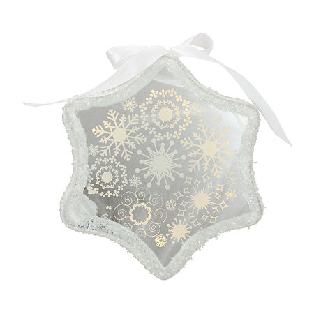 Click here for 9 White Pre-Lit LED Sparkle Snowflake Scene Christ... prices