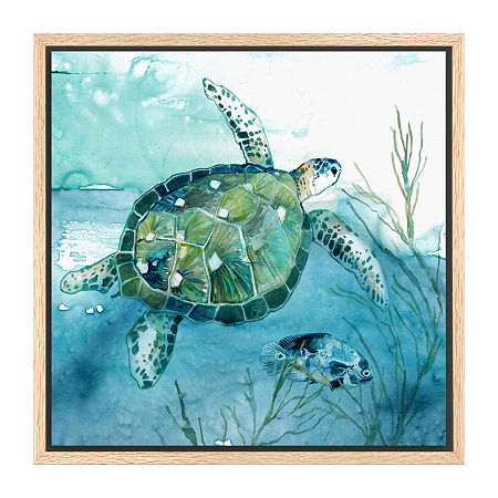Click here for Lumaprints Delray Sea Turtle Framed Canvas Art  On... prices