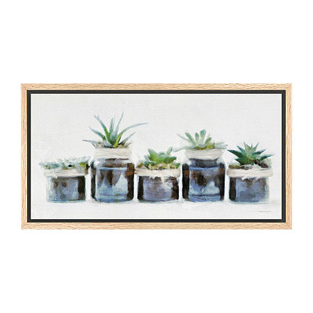 Click here for Lumaprints Rustic Plants In A Row Framed Canvas Ar... prices