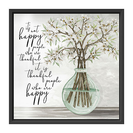 Click here for Lumaprints 22 X 22 Thankful People Floating Frame... prices