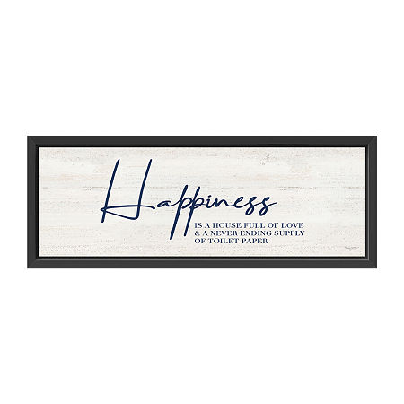 Click here for Lumaprints Bathroom Panel - Happiness Framed Canva... prices