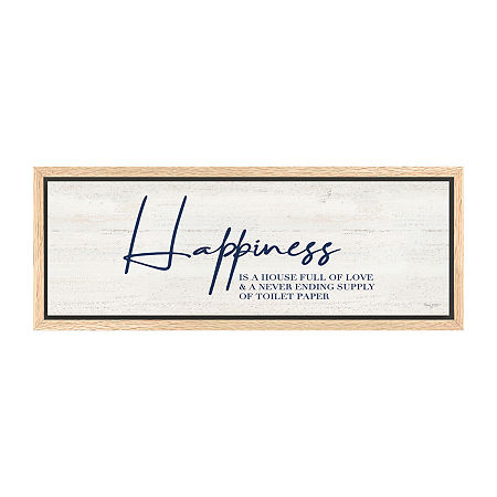 Click here for Lumaprints Bathroom Panel - Happiness Framed Canva... prices