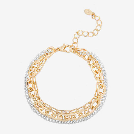 Click here for Bijoux Bar Delicates Two Tone Womens 7.5 Inch Soli... prices
