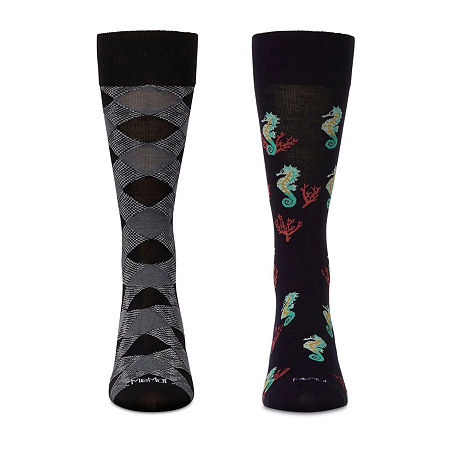 Click here for MeMoi Mens 2 Pair Crew Socks  10-13  Black prices