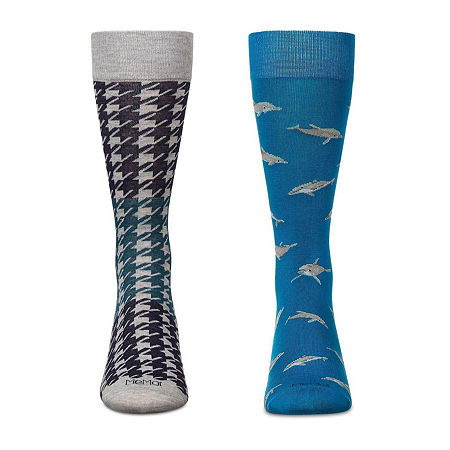 Click here for MeMoi Mens 2 Pair Crew Socks  10-13  Blue prices