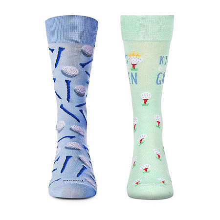 Click here for MeMoi Mens 2 Pair Crew Socks  10-13  Green prices