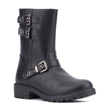 Click here for Olivia Miller Little Girls Moto Lug Sole Boots - B... prices