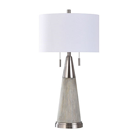 Click here for Stylecraft Conical Driftwood Stamped Table Lamp  O... prices
