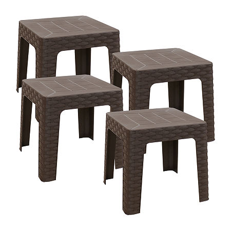 Click here for 4-pc. Weather Resistant Side Table  One Size  Brow... prices