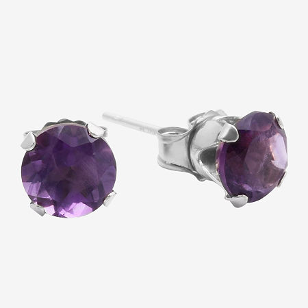 Click here for Gemstone 10K White Gold 6mm Round Stud Earrings  O... prices