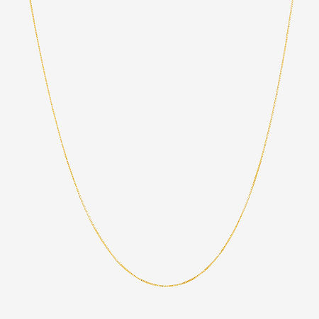 Click here for Womens 14K Gold 20 Inch Box Chain Necklace  One Si... prices