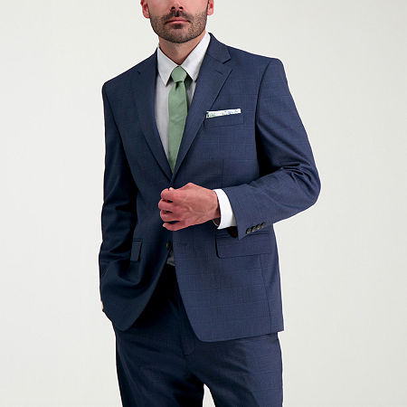 Click here for Mens Haggar(R) Blue Heather Shark Suit Jacket prices