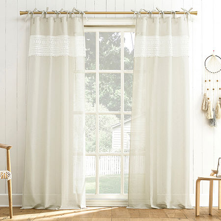 Click here for Cherine Tab Top Sheer Set of 2 Curtain Panel  One... prices