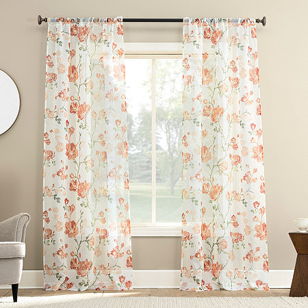 Click here for Lena Rod Pocket Sheer Set of 2 Curtain Panel  One... prices